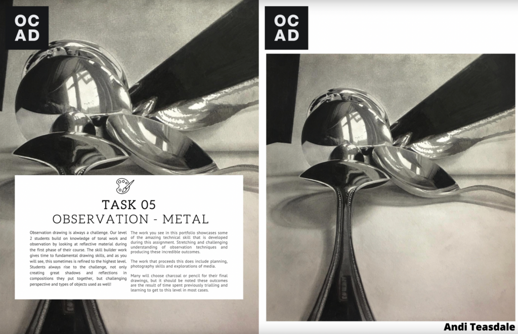 STUDENT PORTFOLIO - Level 2 Art and Design - Task 05 - Observational ...